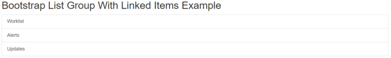 Bootstrap List Groups - W3schools