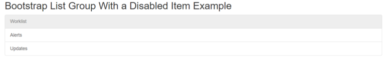 Bootstrap List Groups - W3schools