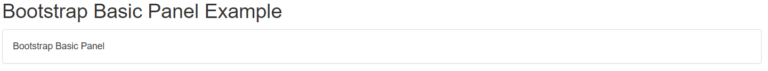 Bootstrap Panels - W3schools