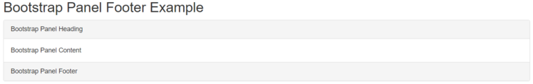 Bootstrap Panels - W3schools