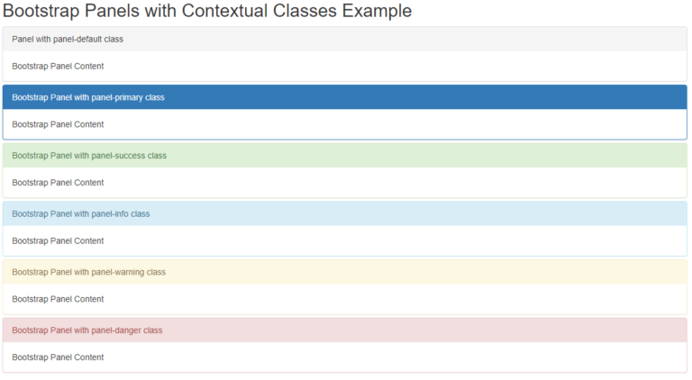 Bootstrap Panels - W3schools