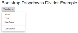 Bootstrap Dropdowns - W3schools