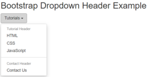 Bootstrap Dropdowns - W3schools