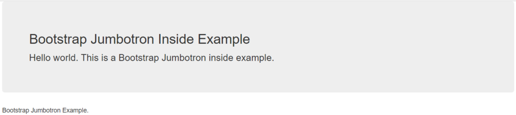 Bootstrap Jumbotron - W3schools