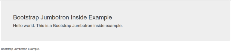 Bootstrap Jumbotron - W3schools