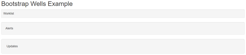 Bootstrap Well - W3schools