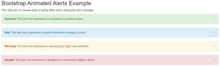 Bootstrap Alert - W3schools