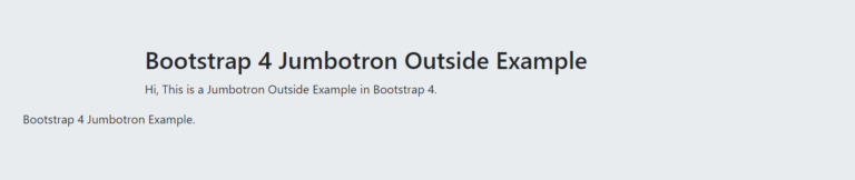 Jumbotron Bootstrap 4 - W3schools