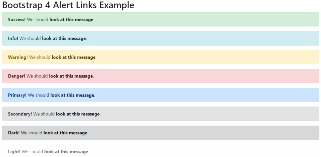 Bootstrap 4 Alert - W3schools