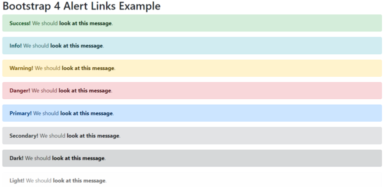 Bootstrap 4 Alert - W3schools