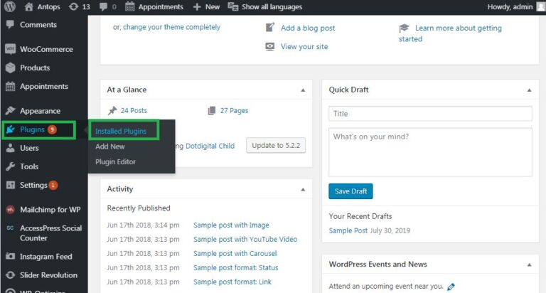 View Plugins in WordPress - W3schools