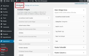 Widget Management in WordPress - W3schools