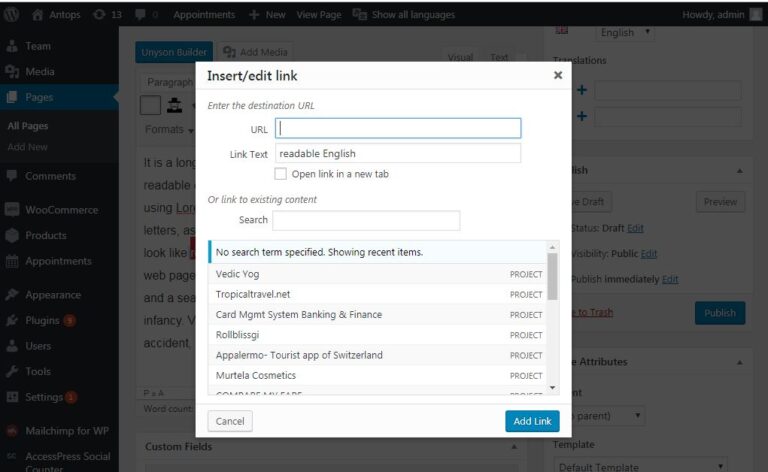 Add Links in WordPress - W3schools