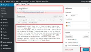 Add Posts in WordPress - W3schools
