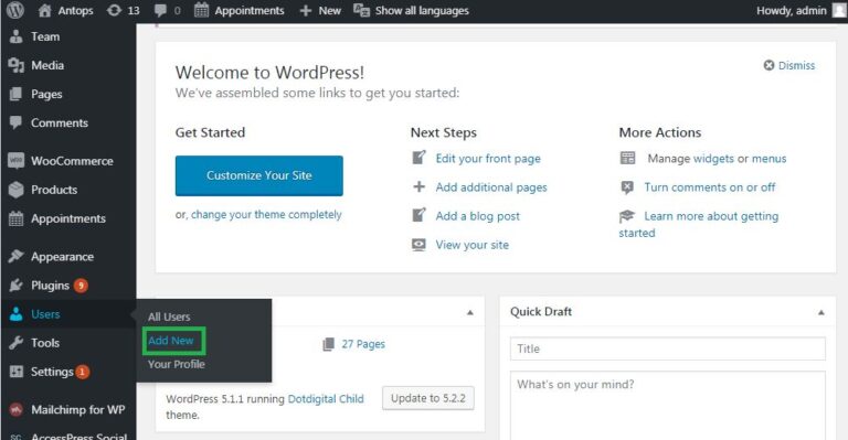 Add Users in WordPress - W3schools
