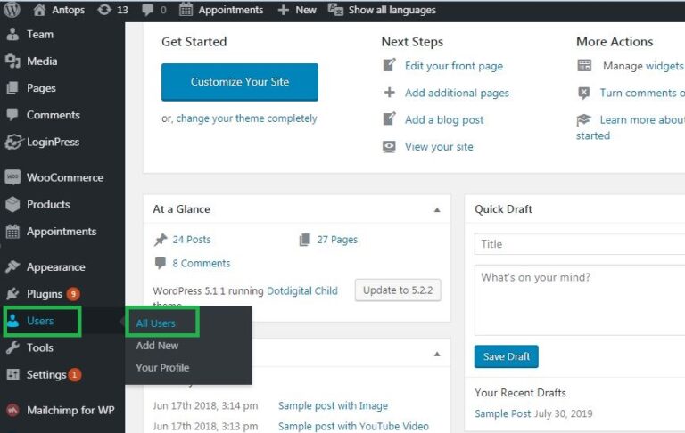 Edit Users in WordPress - W3schools