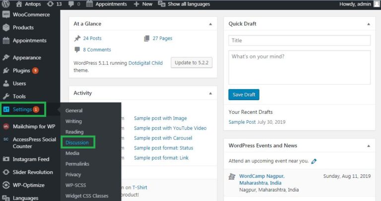 Moderate Comments in WordPress - W3schools