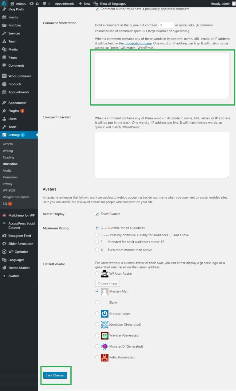 Moderate Comments in WordPress - W3schools