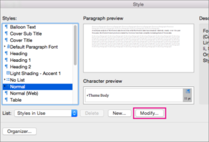 How to Customize Style in MS Word - W3schools