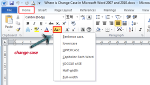 How to Change Text Case in MS Word - W3schools