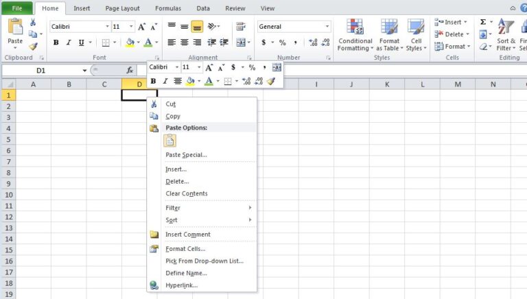 Mini Toolbar in Excel - W3schools
