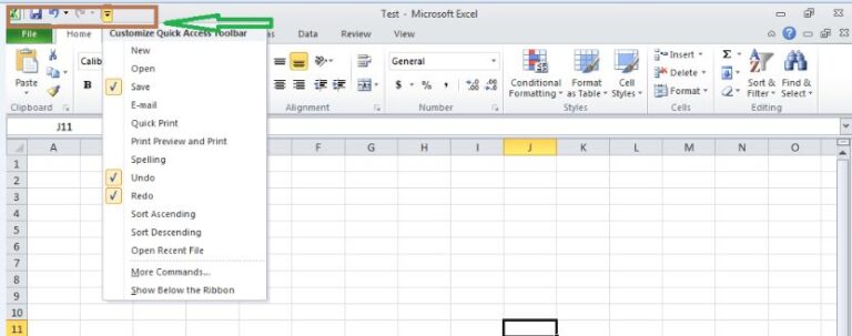 What is Quick Access Toolbar in Excel? - W3schools