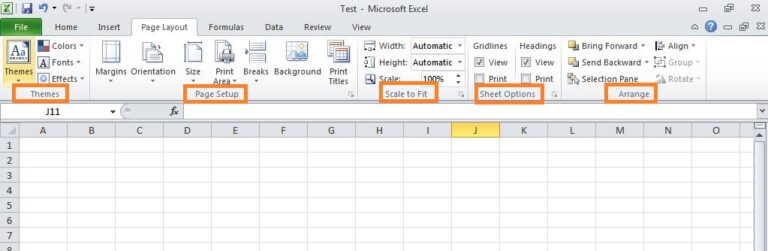 Features of the Tabs in Excel - W3schools
