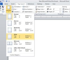 How to Change Page Margins in MS Word - W3schools