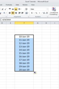 Fill Handle with Dates in Excel - W3schools