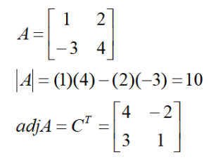Adjoint and inverse of a square matrix - W3schools