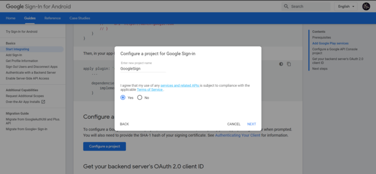 Google Sign-In in Android App - W3schools